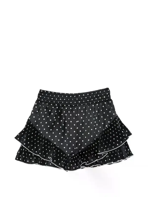 SELF-PORTRAIT Polka-dot Pleated Shorts