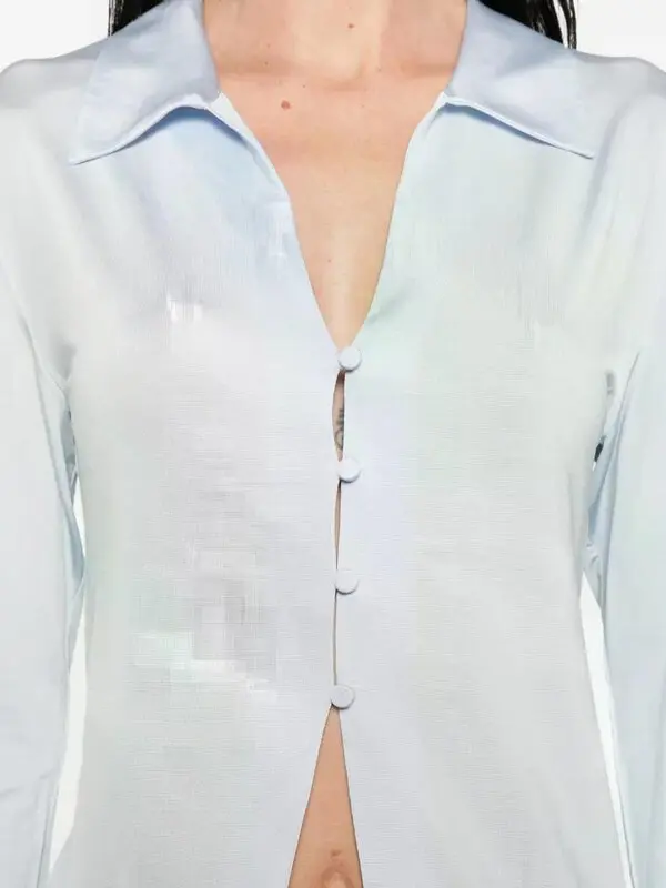 SELF-PORTRAIT Long-sleeve Shirt - Blue