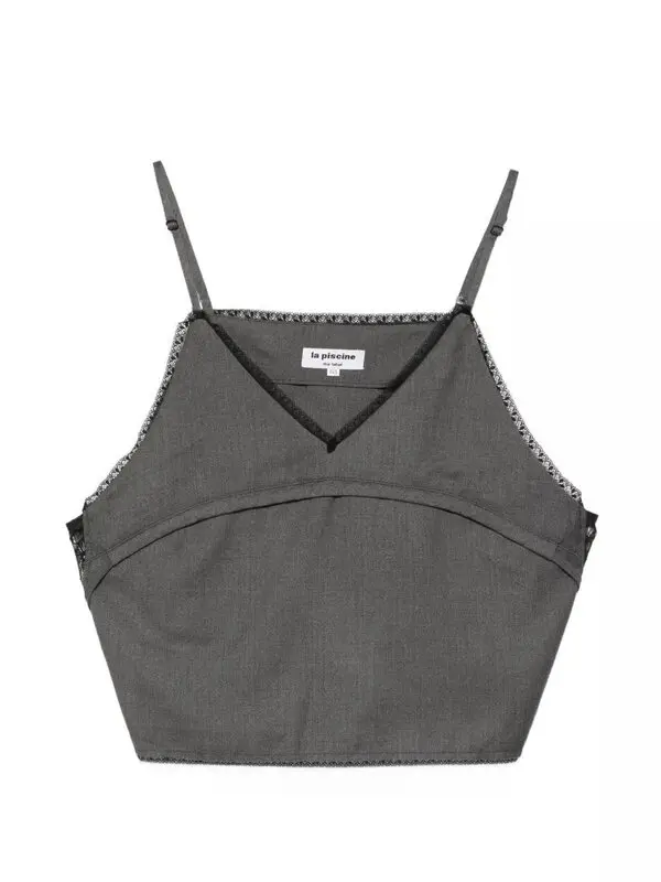 LA PISCINE Lace-trimmed Cami Top
