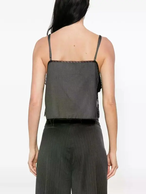 LA PISCINE Lace-trimmed Cami Top