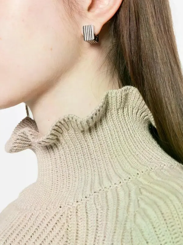 Max Mara Ruffled Cotton Sweater - Neutrals