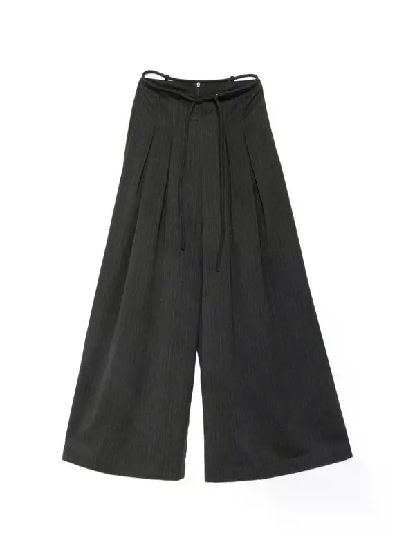 LA PISCINE Pinstripe Wide Leg Trousers