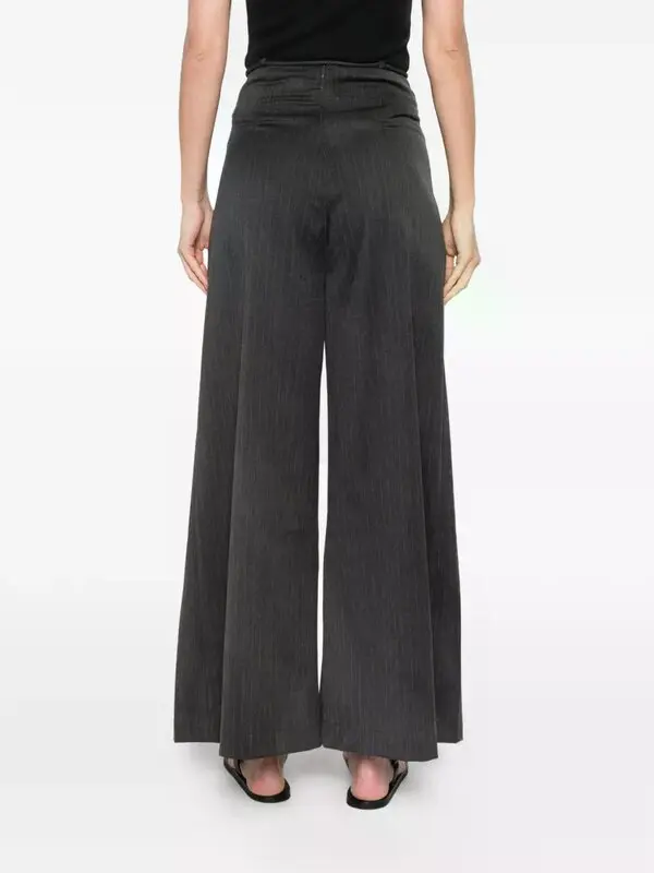 LA PISCINE Pinstripe Wide Leg Trousers