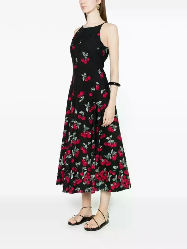 TWINSET Cherry Print Sleeveless Maxi Dress