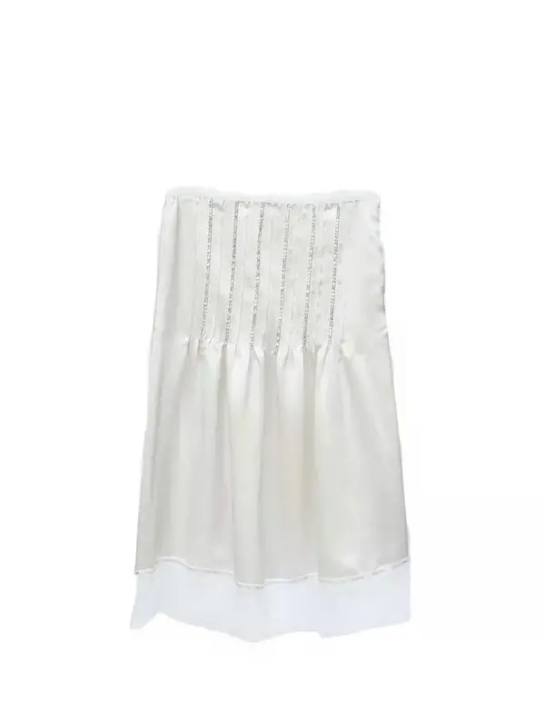 3.1 Phillip Lim Crystal-inlay Embellished Slip Skirt - Neutrals