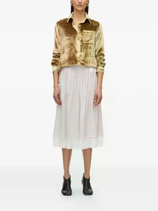 3.1 Phillip Lim Crystal-inlay Embellished Slip Skirt - Neutrals