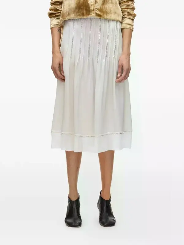 3.1 Phillip Lim Crystal-inlay Embellished Slip Skirt - Neutrals
