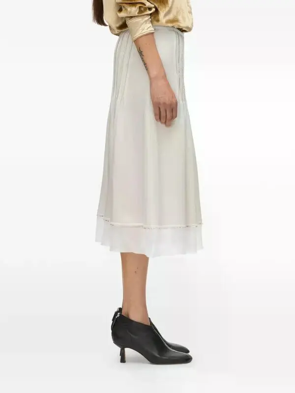 3.1 Phillip Lim Crystal-inlay Embellished Slip Skirt - Neutrals