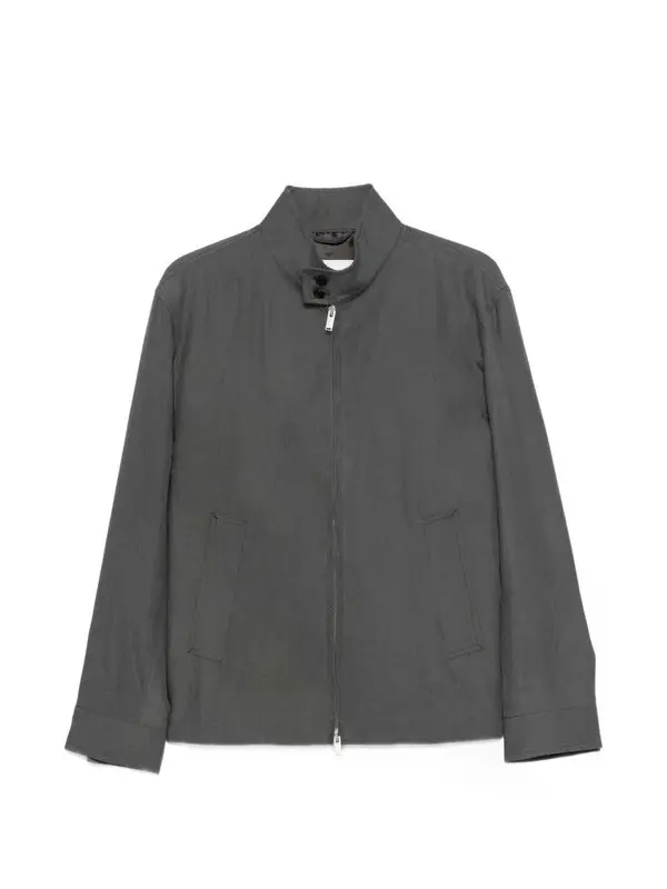 LARDINI Zip Collar Jacket - Grey