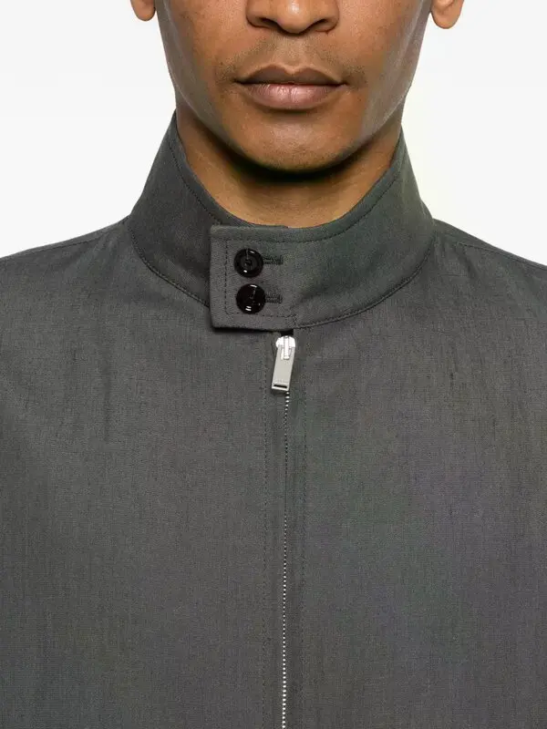 LARDINI Zip Collar Jacket - Grey
