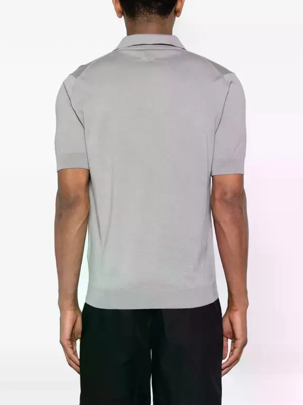 LARDINI V-neck Short-sleeve T-shirt - Grey