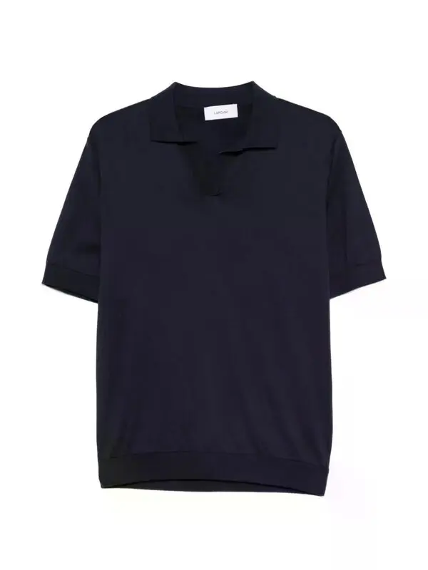 LARDINI Open Collar T-shirt
