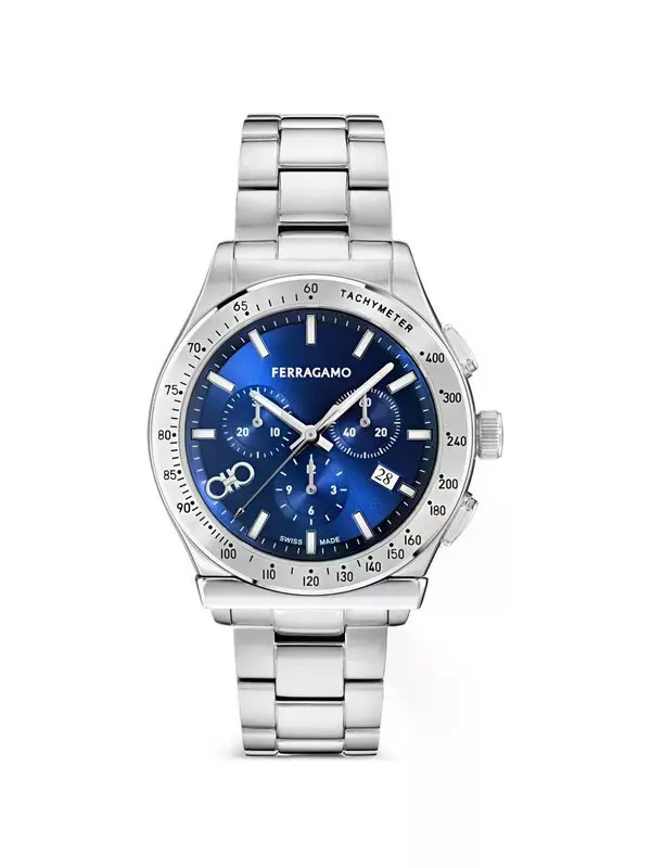 FERRAGAMO 1927 Chrono 42mm Watch - Blue