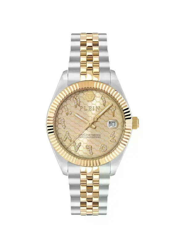 Philipp Plein Superlative Crystal-embellishment 34mm Watch - Gold