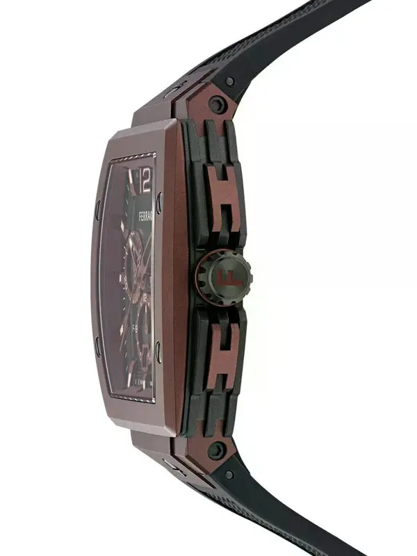 FERRAGAMO F-80 Tonneau Chronograph 42mm Watch - Black