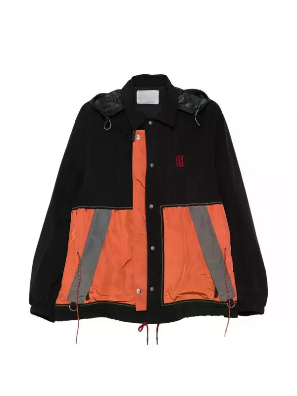 Kolor Colour-block Hooded Jacket - Black