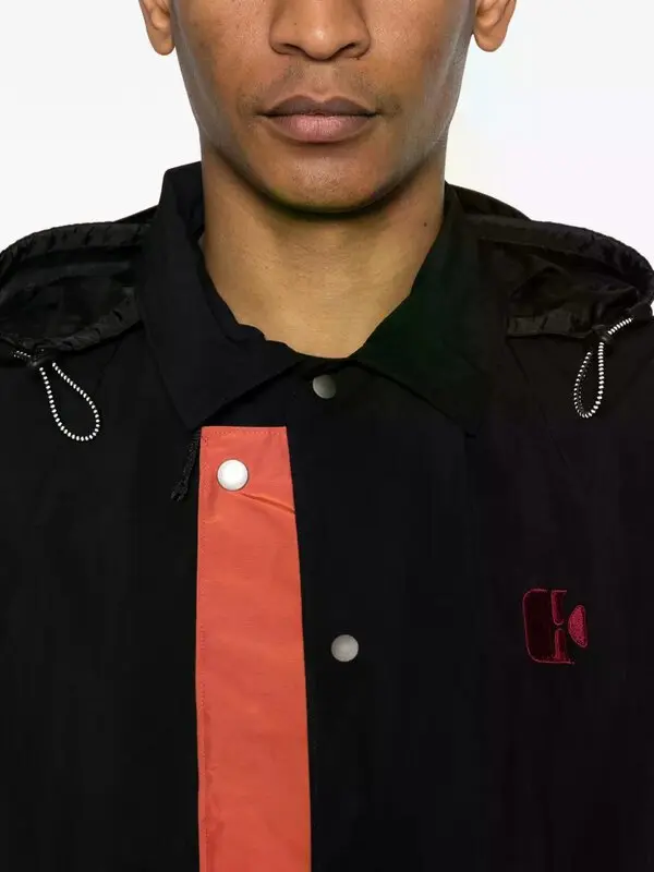 Kolor Colour-block Hooded Jacket - Black