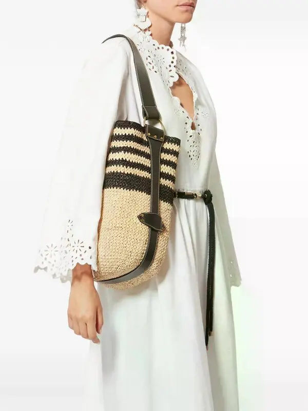 Isabel Marant Étoile Bayia Raffia Shoulder Bag - Neutrals