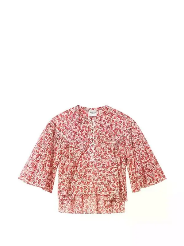 MARANT ETOILE Veelia Floral-print Top - Red