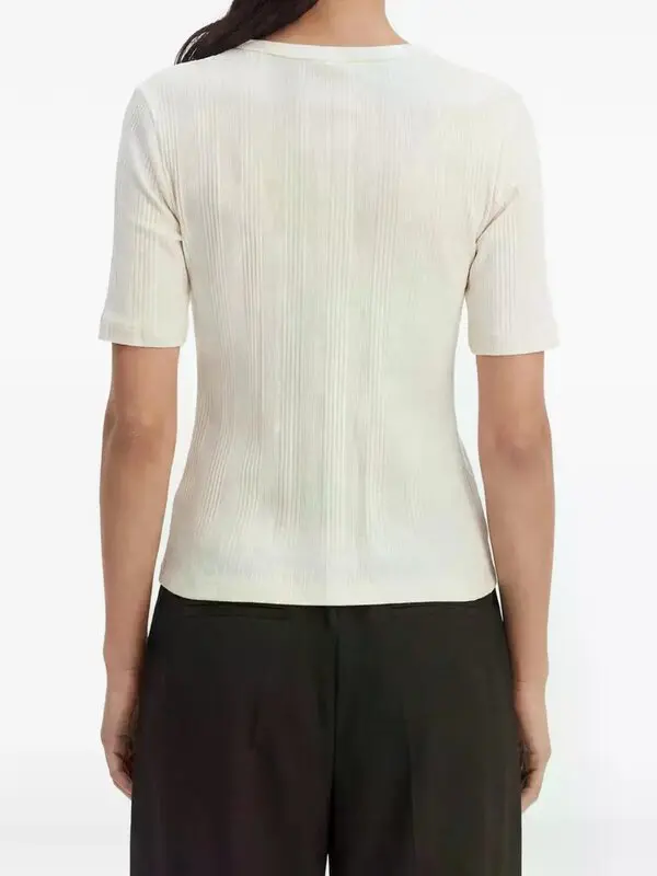 Calvin Klein Ribbed T-shirt - Neutrals