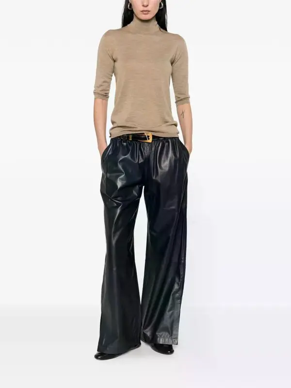 Max Mara Turtleneck Quarter-sleeve Sweater - Neutrals