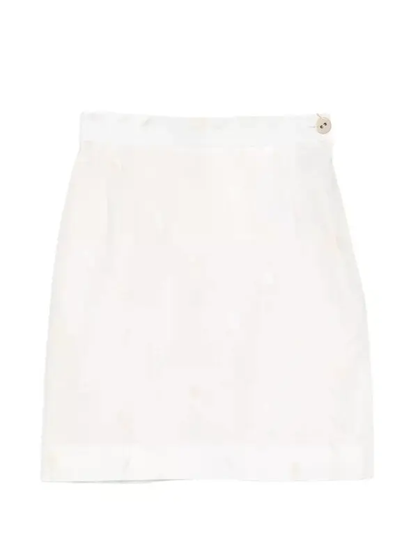 VIVIENNE WESTWOOD Floral A-line Mini Skirt - White