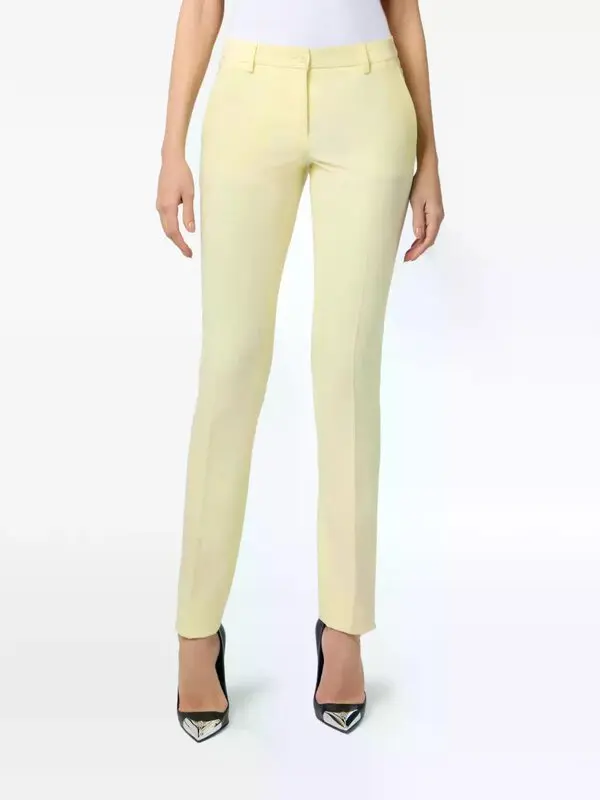 Philipp Plein Wool Office Trousers Regular Waist