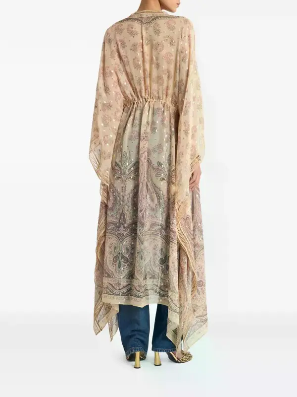 Etro Silk Kaftan With Paisley Print