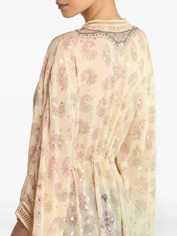 Etro Silk Kaftan With Paisley Print