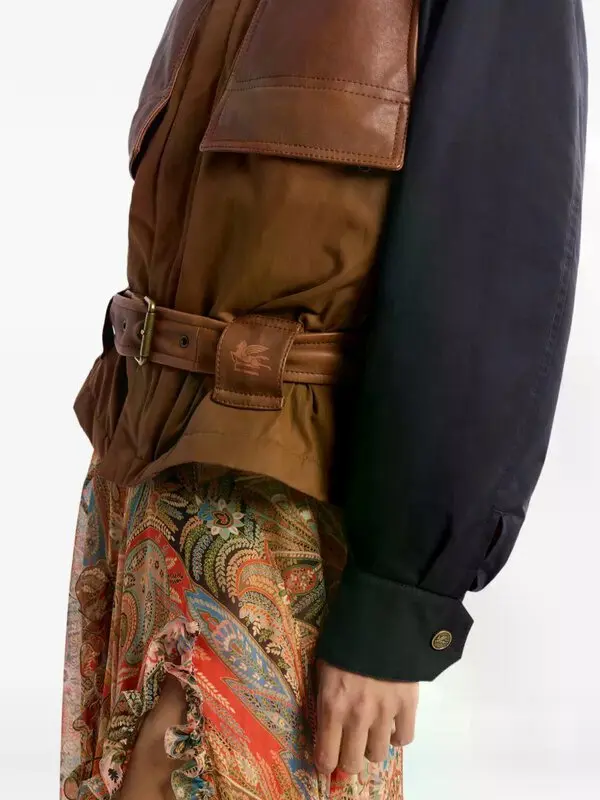 Etro Padded Bomber Jacket With Contrasting Sleeves