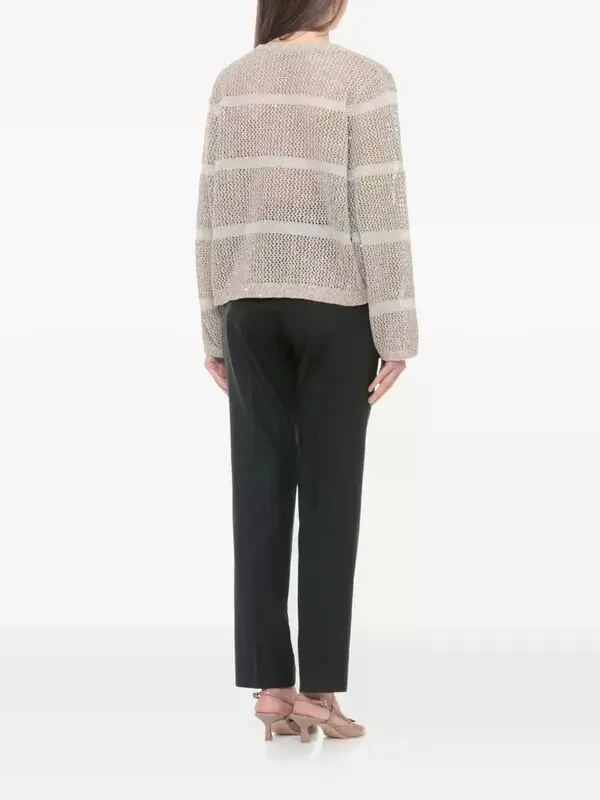 PANICALE Sequined Perforated-design Sweatshirt