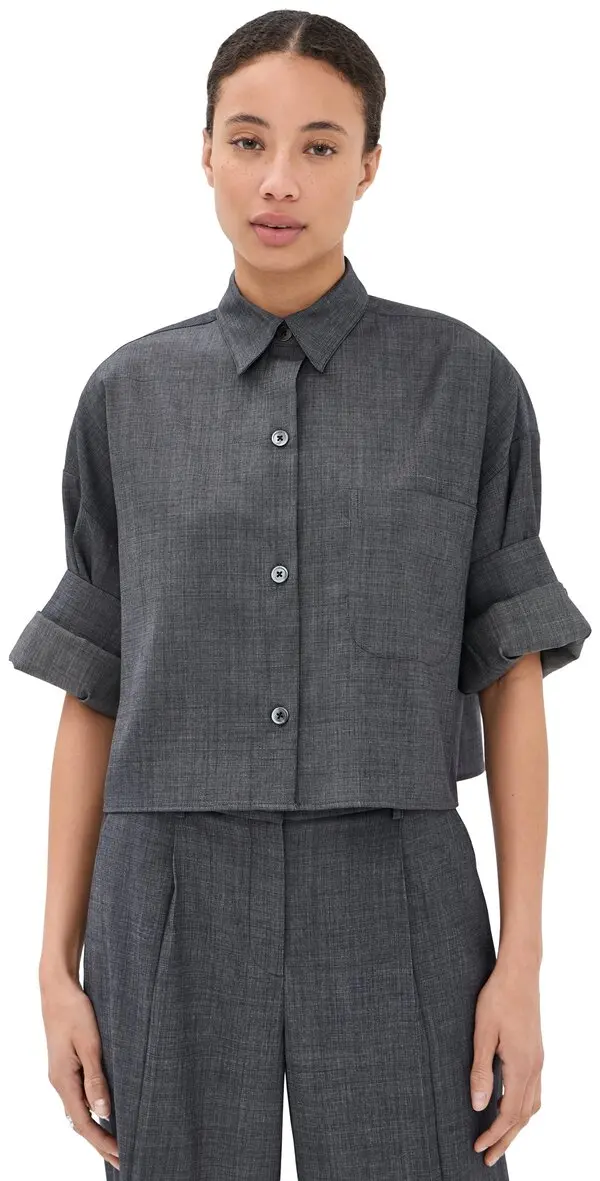 TWP Button Down Top - Medium Indigo