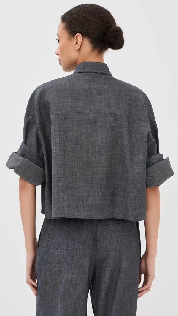 TWP Button Down Top - Medium Indigo