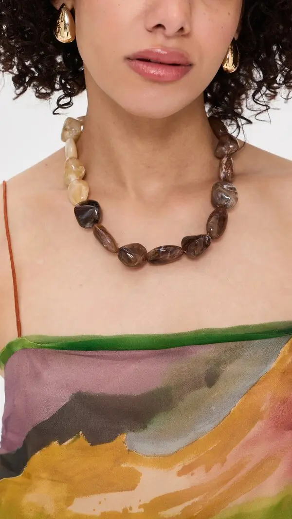 ADINA EDEN Agate Beaded Necklace