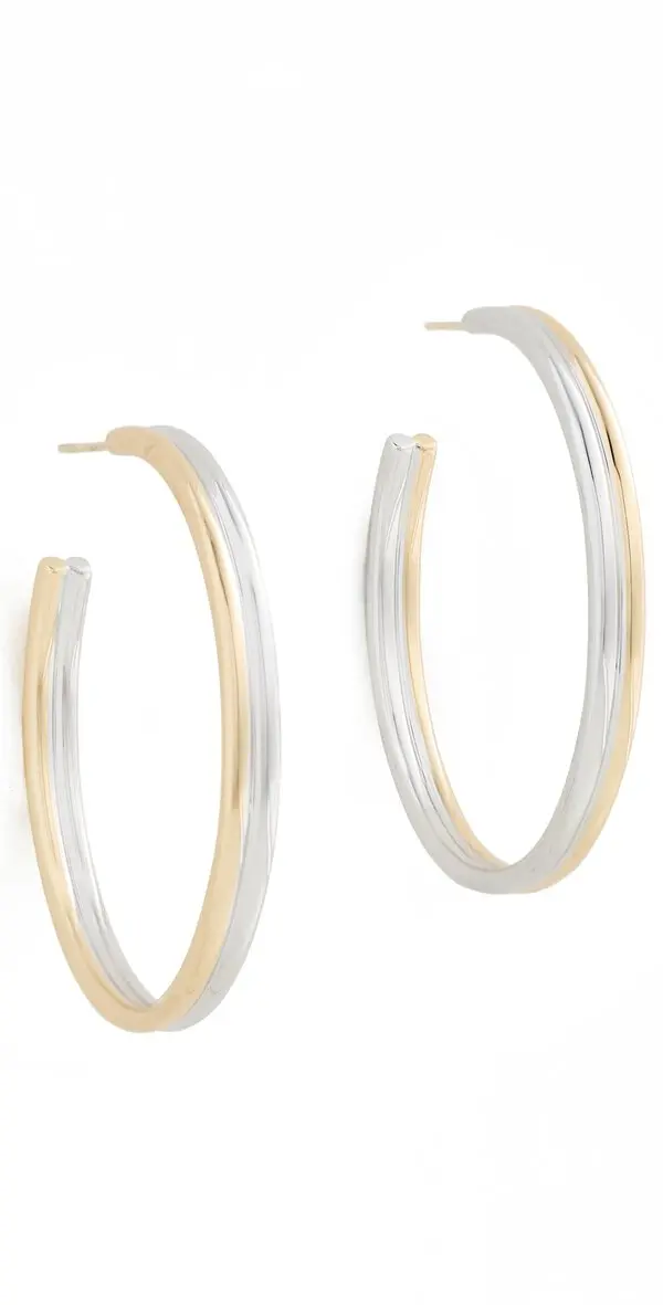 JENNIFER FISHER Baby Hoop Earrings - Two-tone