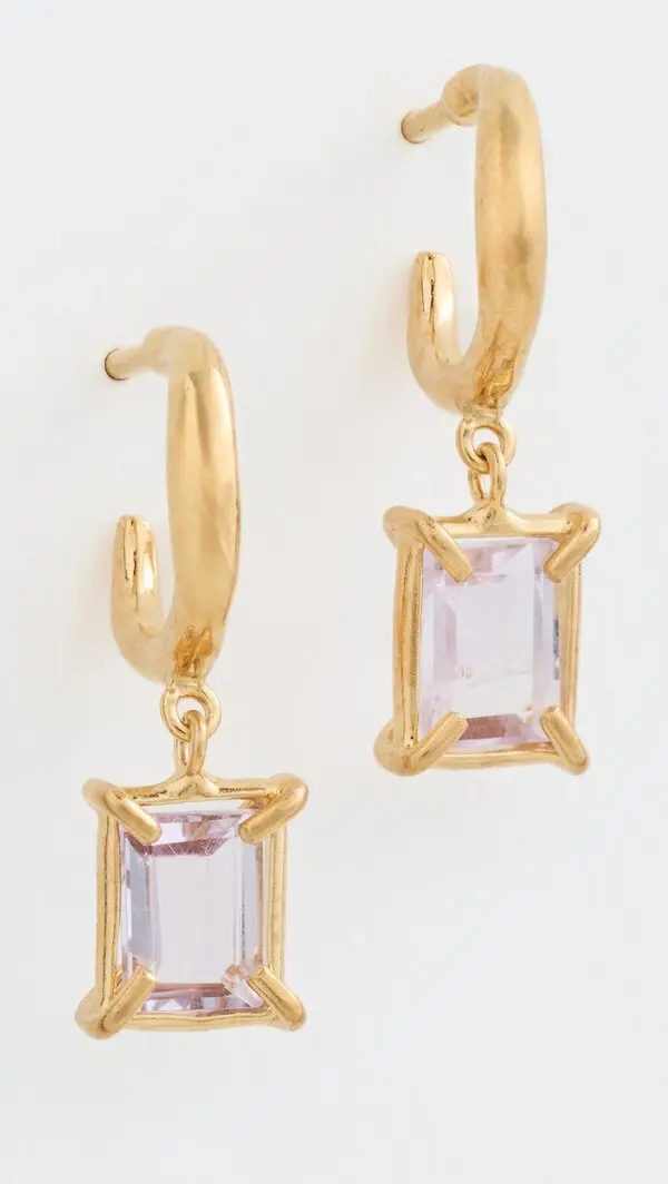 Chan Luu Petite Hoop Earrings With Drop