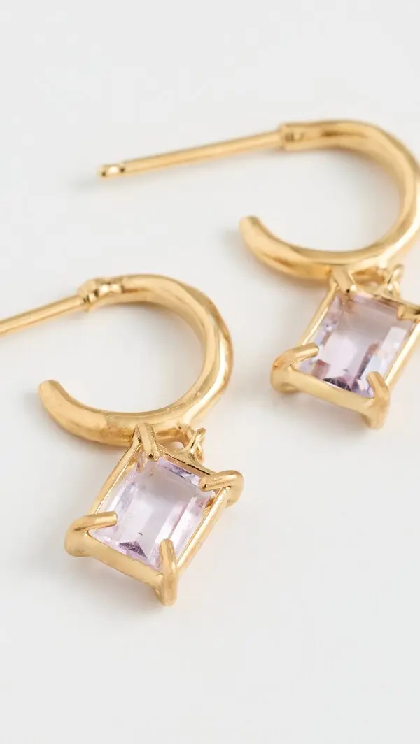 Chan Luu Petite Hoop Earrings With Drop