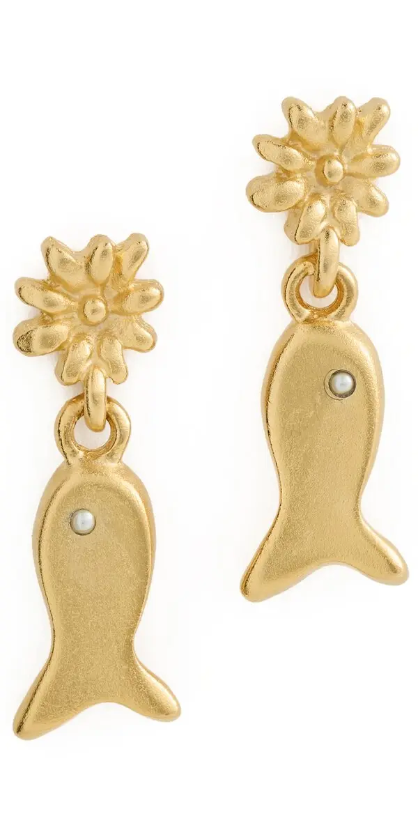 Brinker & Eliza Lucky Catch Dangle Earrings - Gold