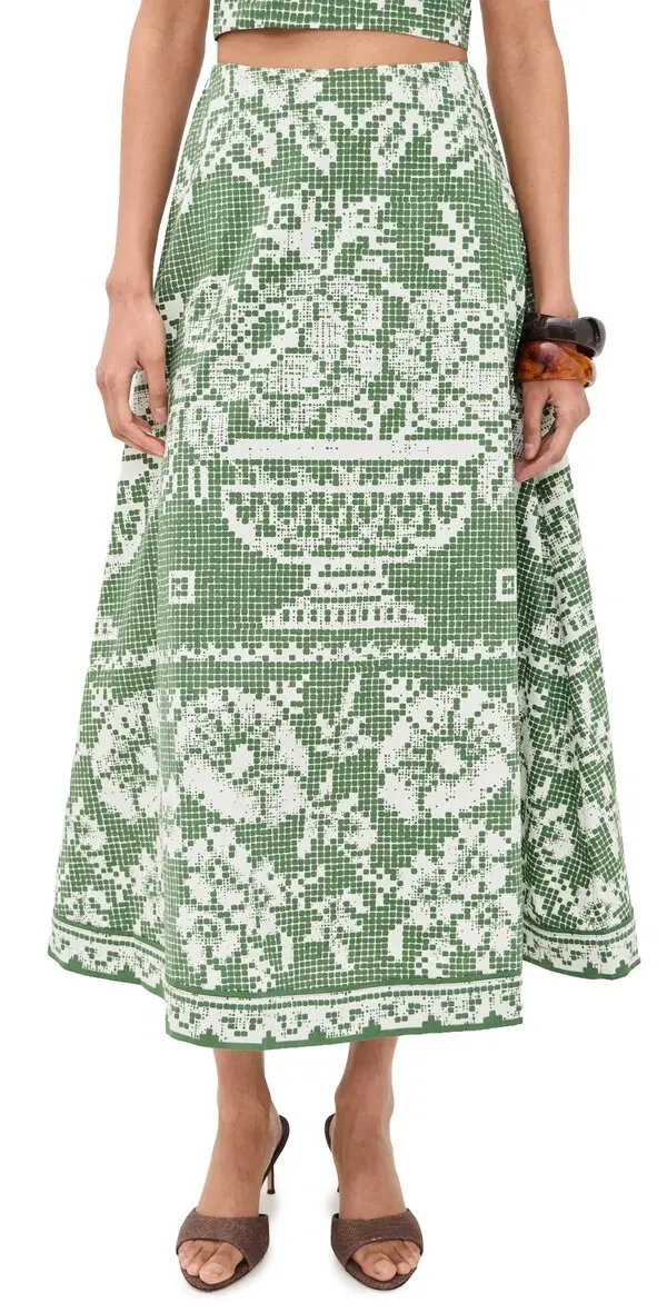 CLEOBELLA Jasmine Ankle Skirt With Abstract Floral Print