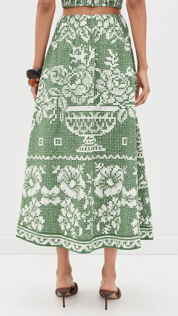 CLEOBELLA Jasmine Ankle Skirt With Abstract Floral Print