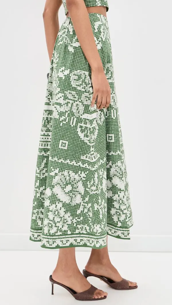 CLEOBELLA Jasmine Ankle Skirt With Abstract Floral Print