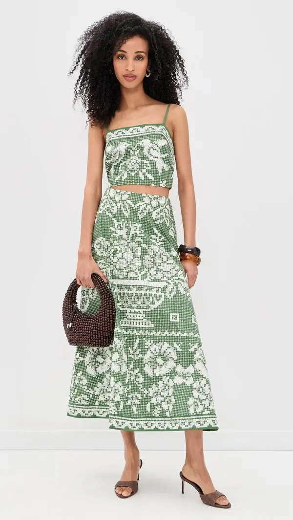 CLEOBELLA Jasmine Ankle Skirt With Abstract Floral Print