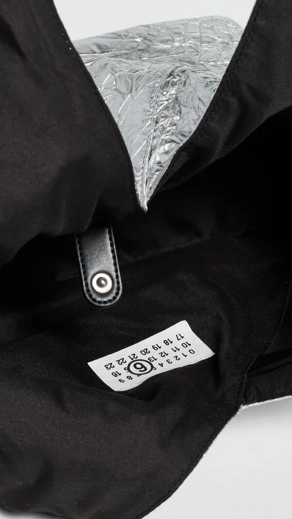 Maison Margiela Japanese Zip Around Handbag In Black/Silver - 25