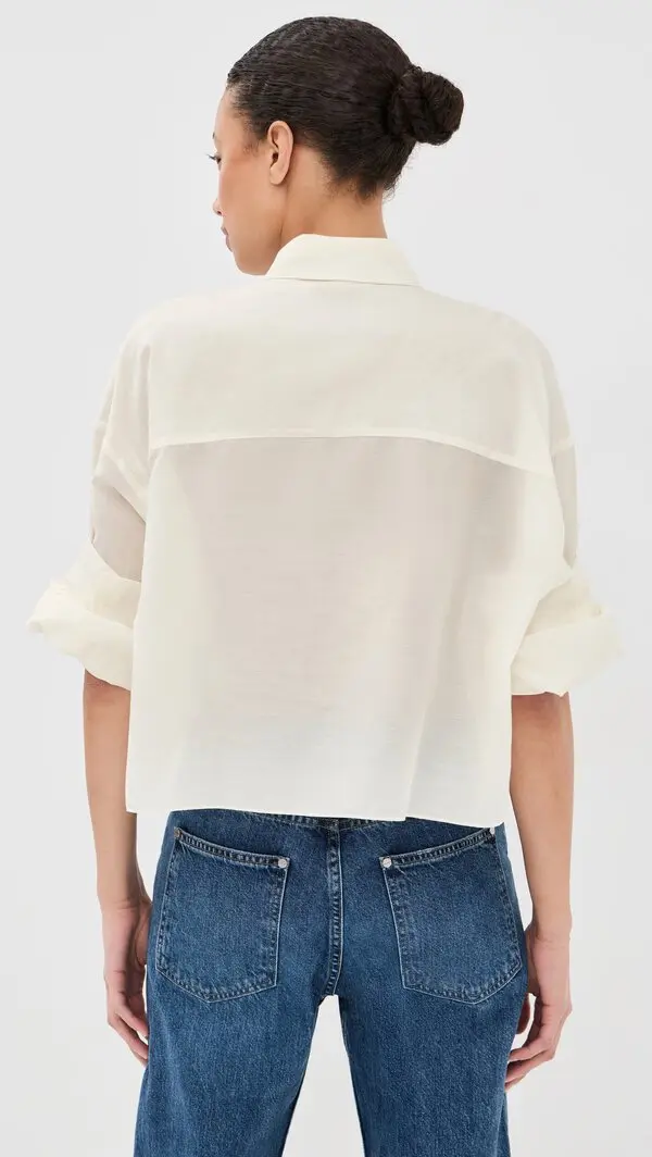 TWP Ruffle Button Down Top - Ivory