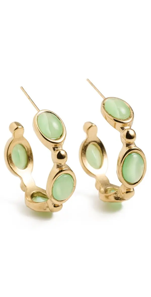 Brinker & Eliza Madrid Hoop Earrings - Key Lime