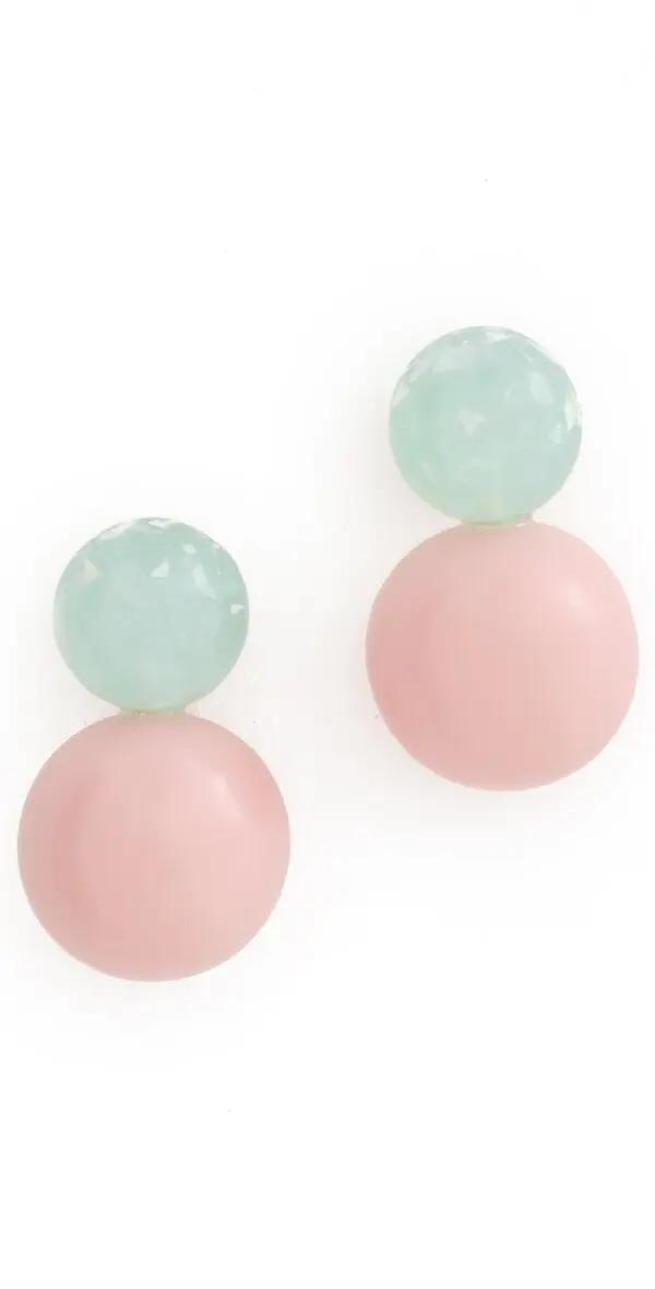 Lele Sadoughi Oasis Double Drop Earrings - Blush Opal