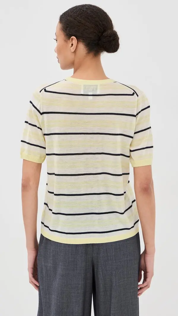 TWP Striped Cashmere T-shirt