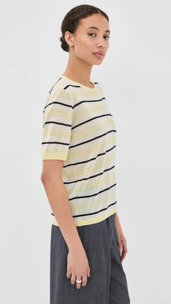 TWP Striped Cashmere T-shirt