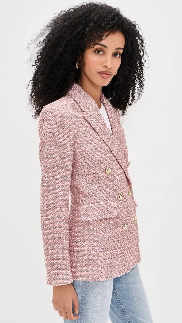 Generation Love Arielle Tweed Blazer - Pink Multi