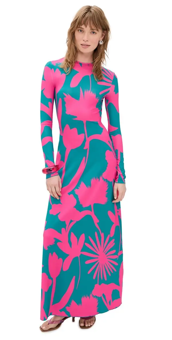 Eywasouls Malibu Sam Dress - Fuchsia Flora